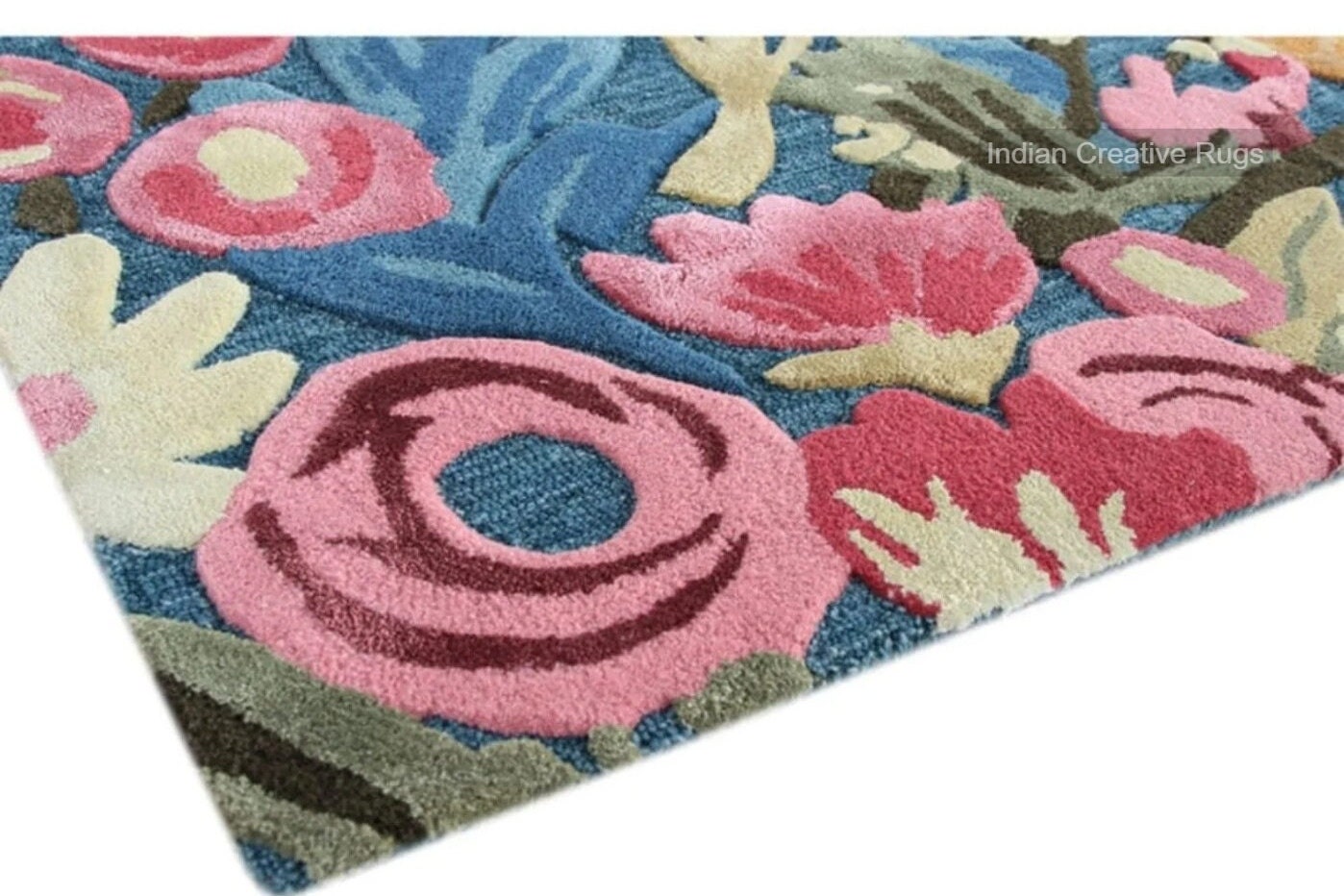 Antique Floral Pink White Rugs 5x8,8x10,9x12 Hand Made Antique Rug for ...