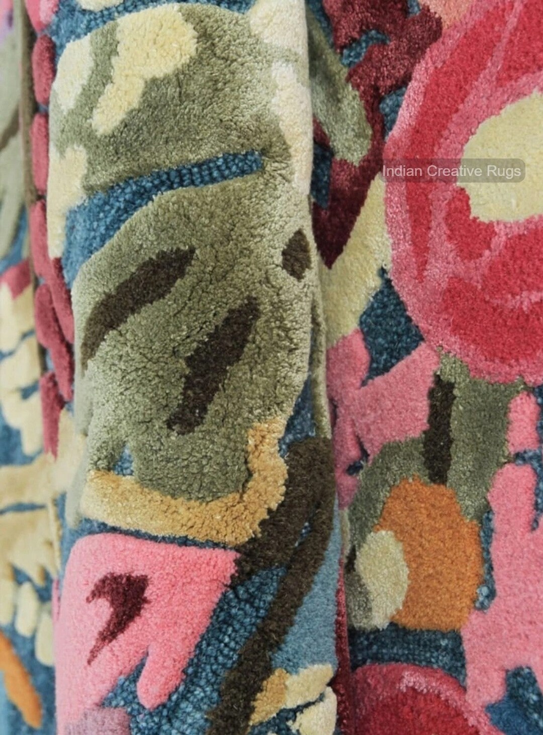 Antique Floral Pink White Rugs 5x8,8x10,9x12 Hand Made Antique Rug for ...