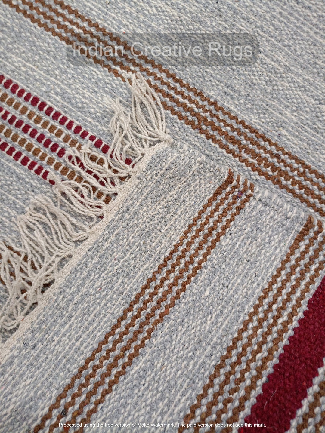 Colourful Stripe Modern Durries Rugs Flat Weave in Any - Etsy