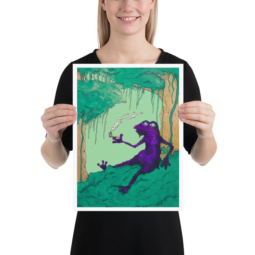 Print "the Chillest Frog in the Forest" - Etsy