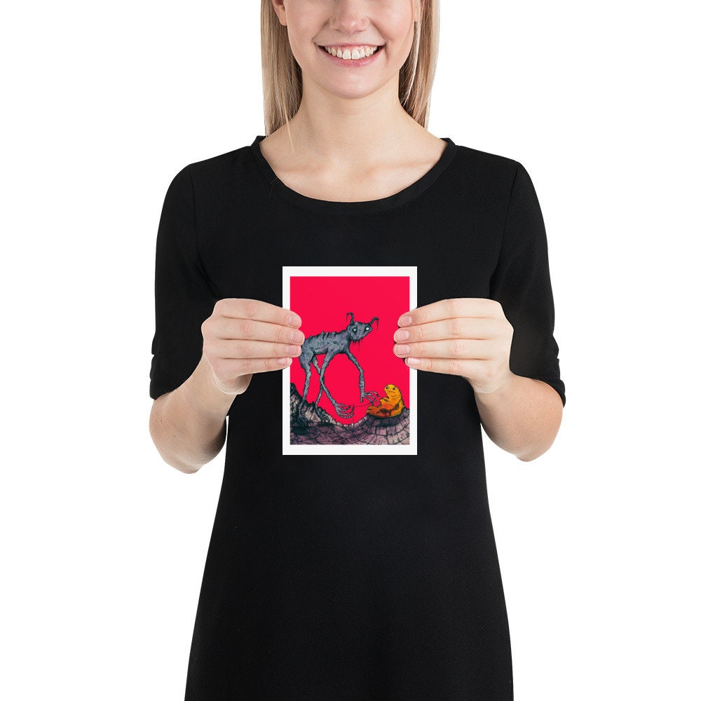 Print in the Hands of a Gleebus - Etsy