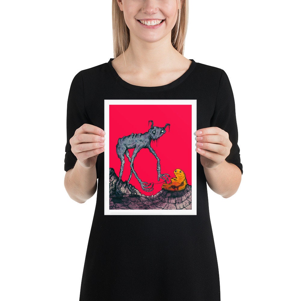 Print in the Hands of a Gleebus - Etsy