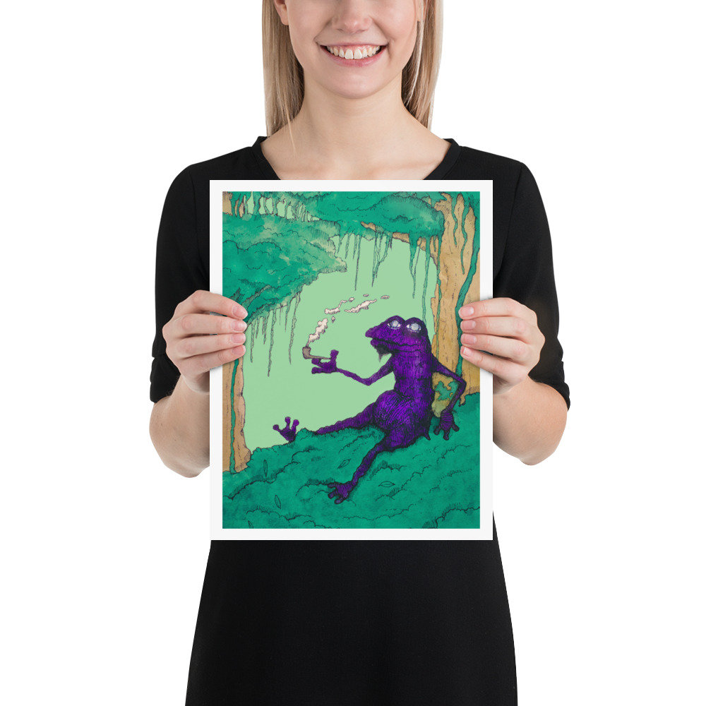 Print the Chillest Frog in the Forest - Etsy