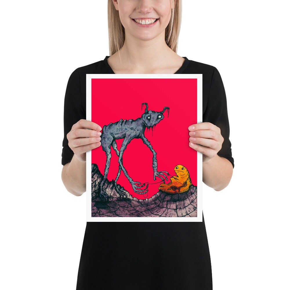 Print in the Hands of a Gleebus - Etsy