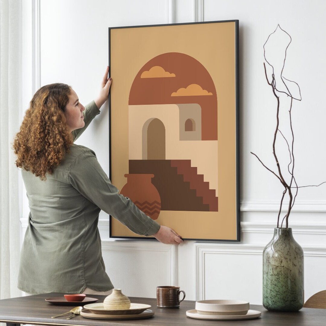 Elegant Earthy Abstract Art Download, Adobe Dwelling Canvas Art ...