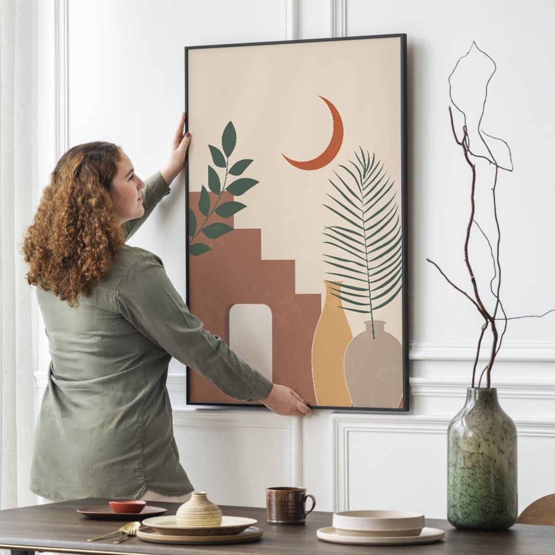 Architectural Harmony, Abstract Wall Art Decor, Simplistic Design ...