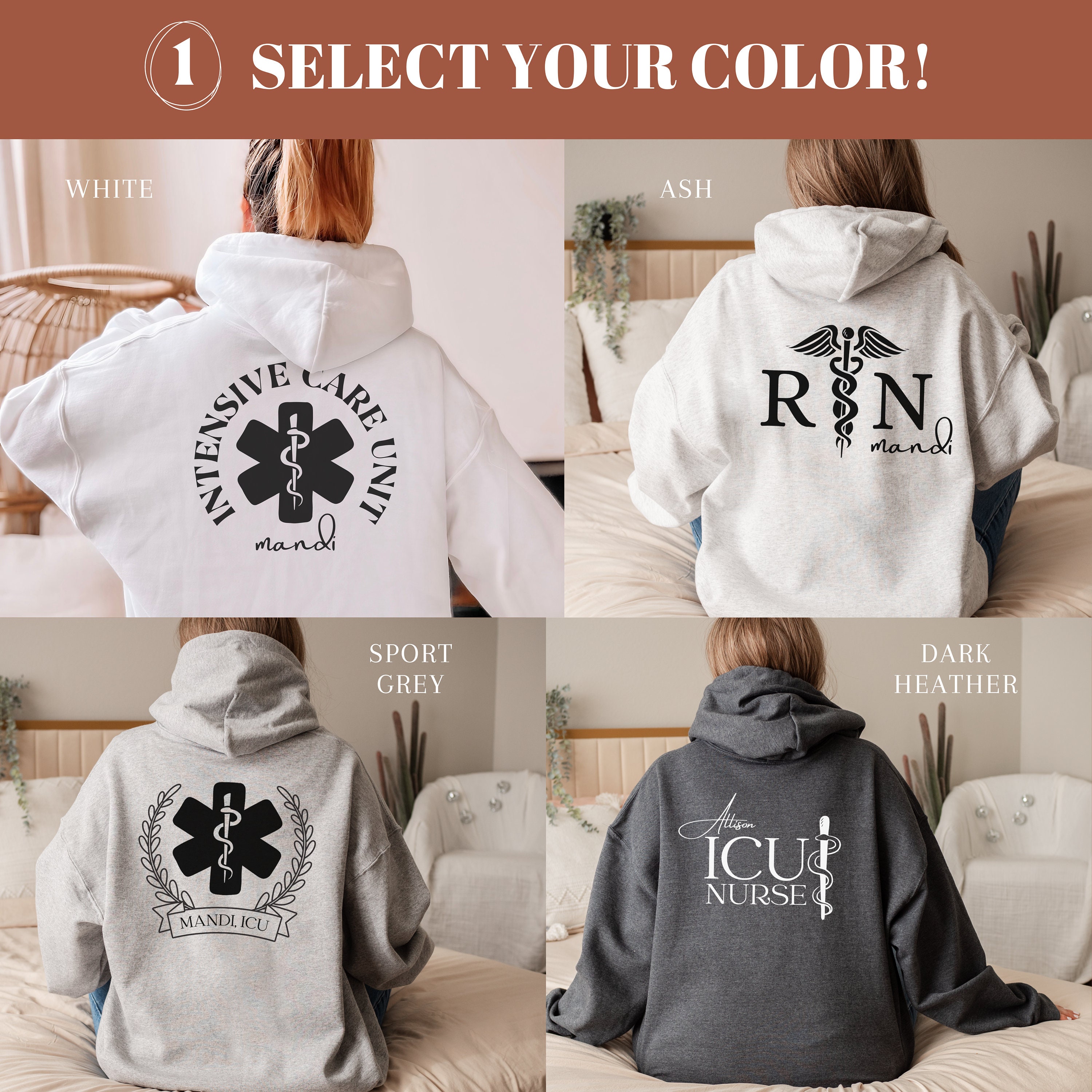 Nursing Jacket Personalized RN Jacket Healthcare Jacket Full Zip Jacket ...