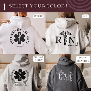 Full Zip Jacket Nurse Jacket ICU Nurse Sweatshirt Nursing Jacket ...