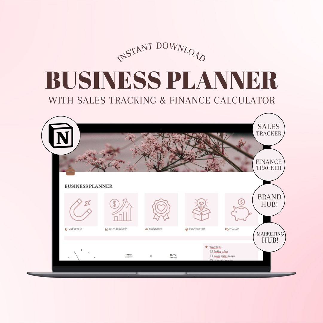 Notion Business Hub Business Planner Notion Finance Template Business ...
