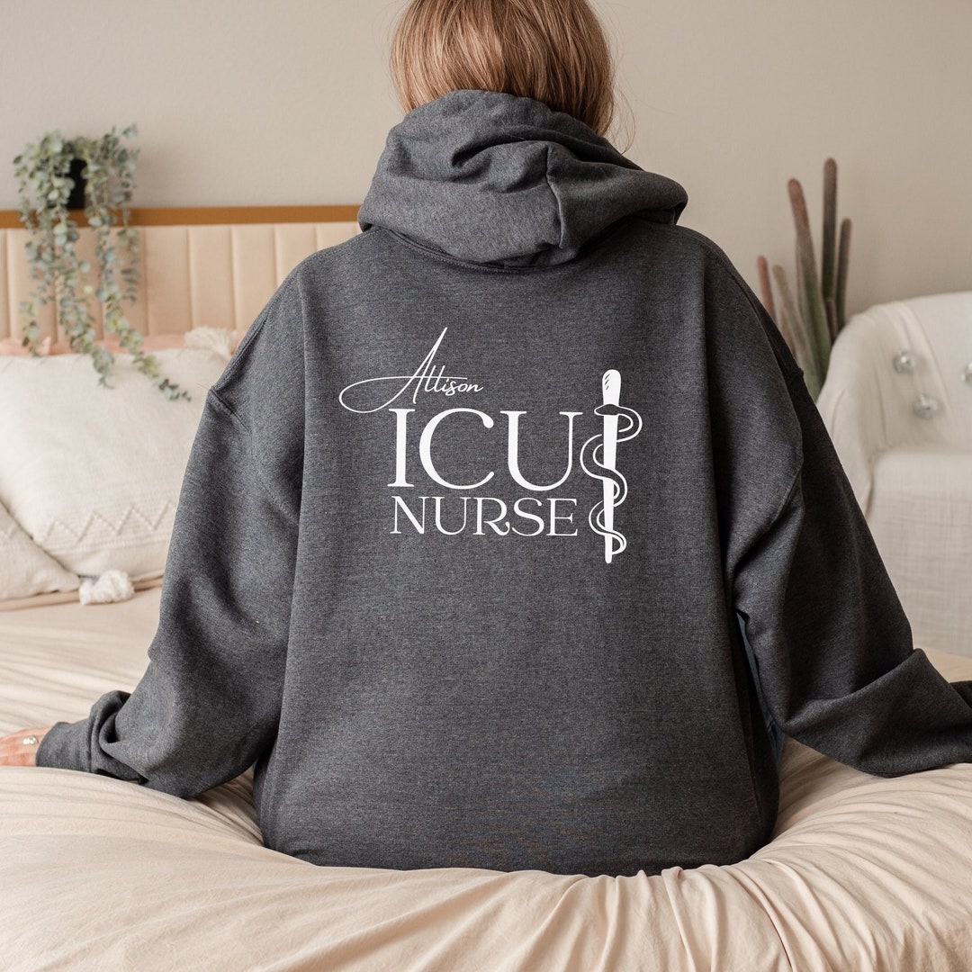 Full Zip Jacket Nurse Jacket ICU Nurse Sweatshirt Nursing Jacket ...