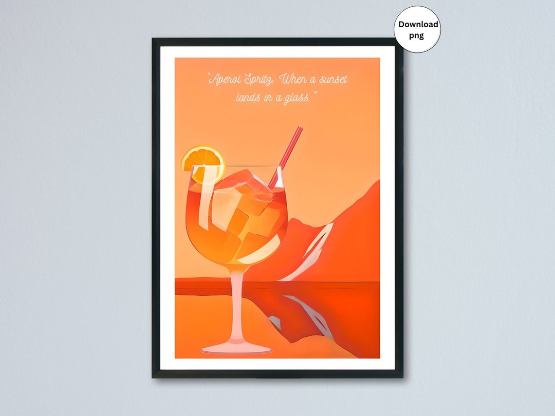 Aperol Spritz Poster Printable With Quote - Etsy