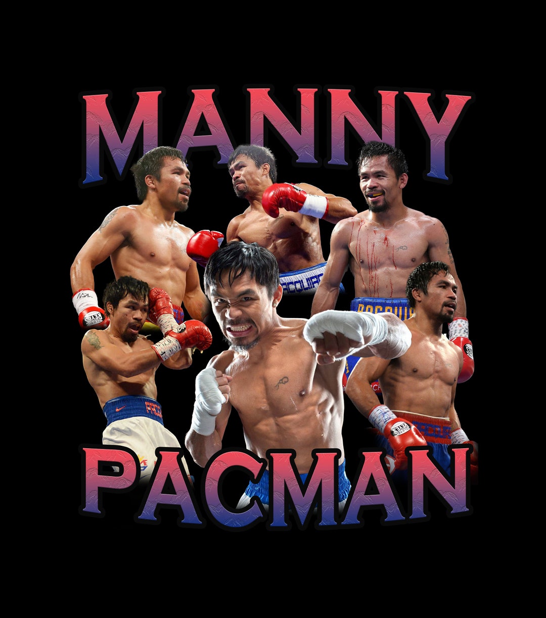 Manny Pacman PNG Shirt Desing, Manny Pacman T-shirt Png, 300 Dpi - Etsy
