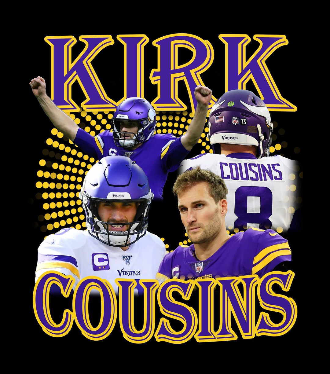 KIRK COUSINS PNG | Printable T-shirt Design | Instant Download and ...