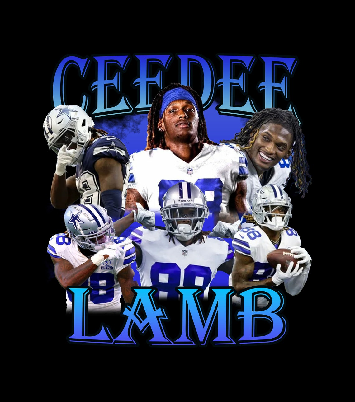 Ceedee Lamb PNG T Shirt Design Football Team Shirt Design Png Vector ...