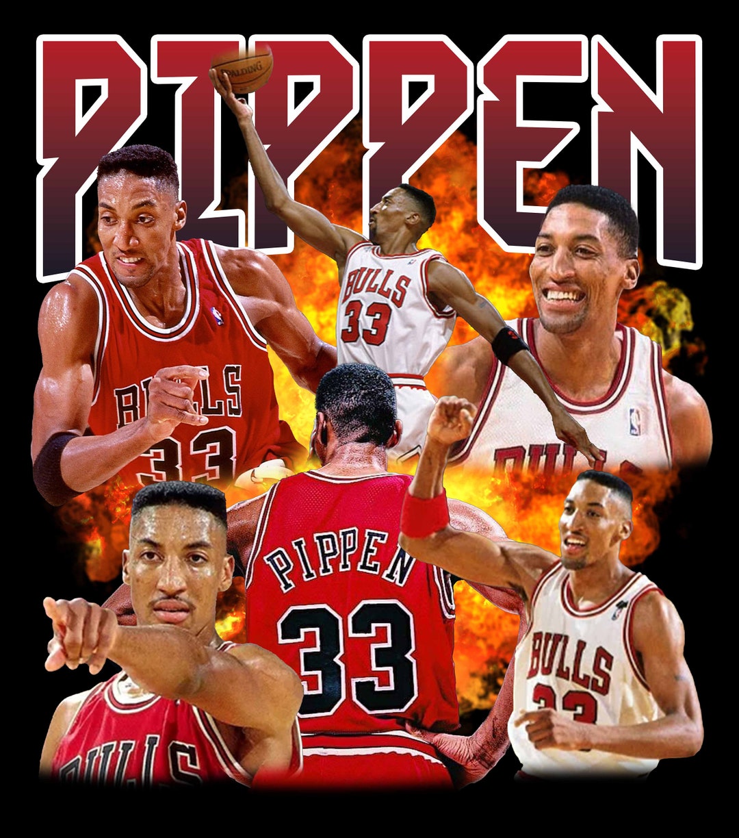 Pippen Png T-shirt Design, 300 DPI PNG File Ready to Print,basketball ...
