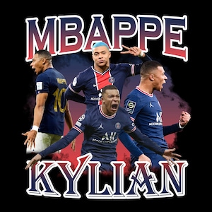 Kylian Mbappe | T-shirt PNG | Bootleg T-shirt PNG | Printable Bootleg T ...