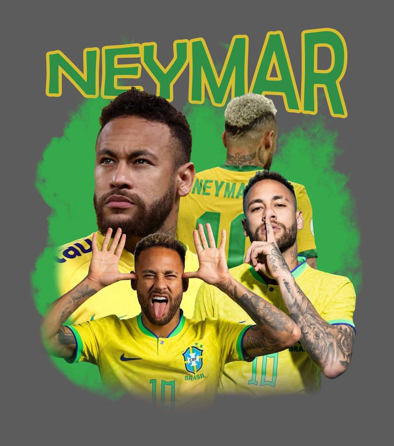 Neymar PNG | T-shirt PNG | Bootleg T-shirt PNG | Printable Bootleg T ...