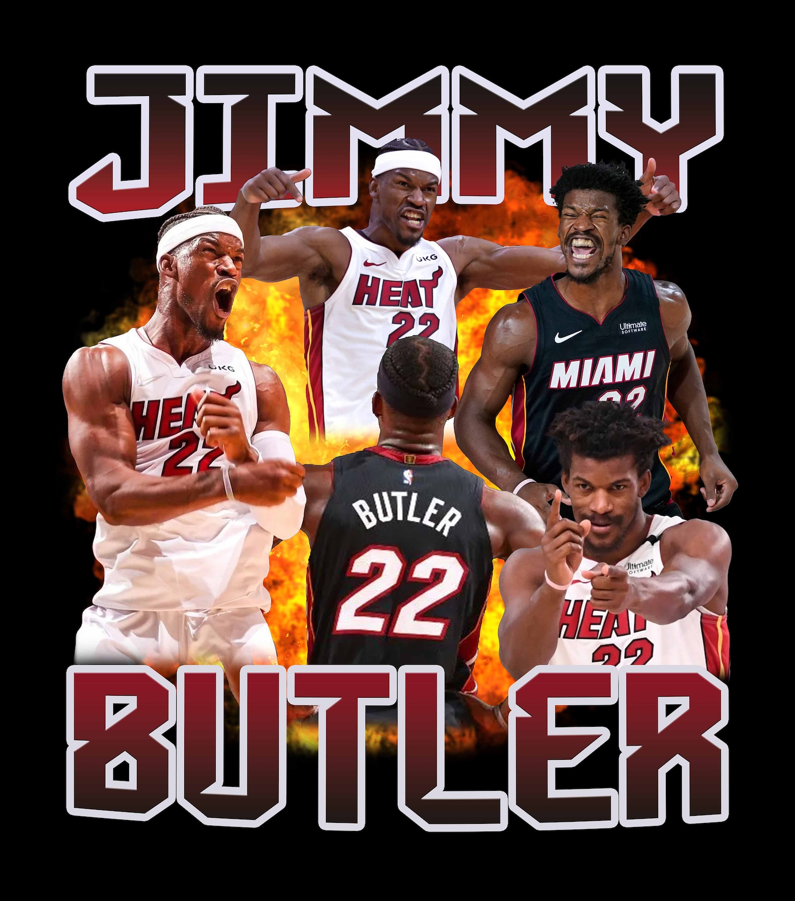 Jimmy Butler Png, T-shirt Design,300 DPI PNG File Ready to Print ...