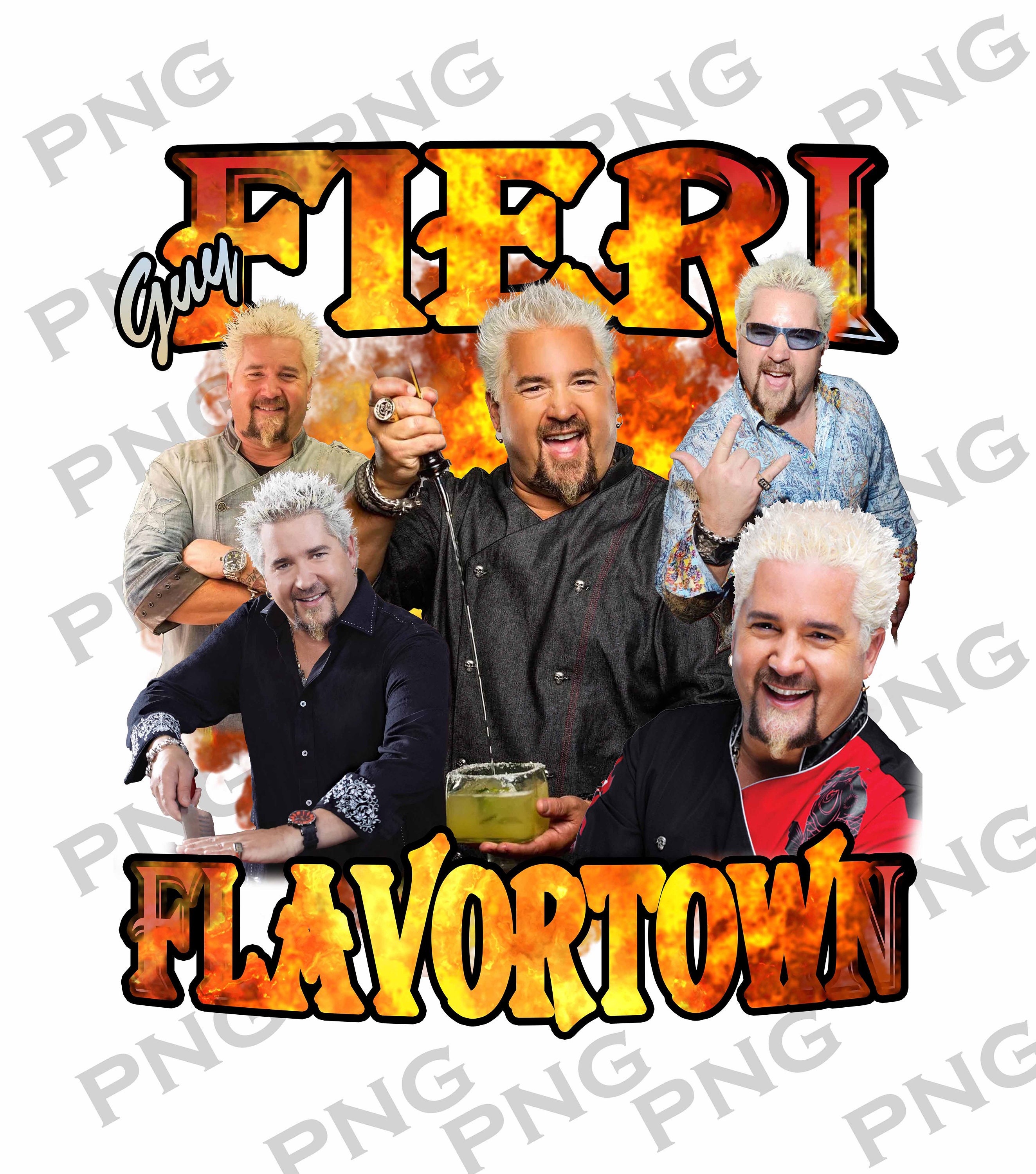 Guy Fieri Flavortown Png, 90's Bootleg Png, Tshirt Desing, 300 Dpi. - Etsy