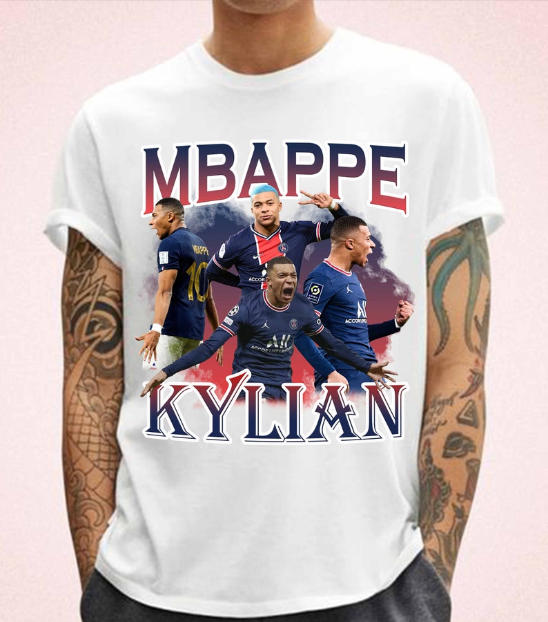 Kylian Mbappe | T-shirt PNG | Bootleg T-shirt PNG | Printable Bootleg T ...