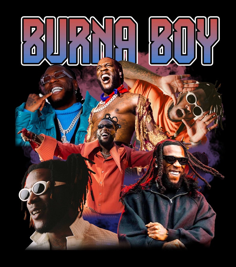 Burna Boy Png, T-shirt Design, Bootleg Tees Design, Ready to Print ...