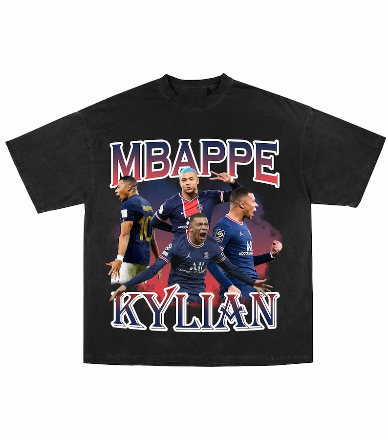 Kylian Mbappe | T-shirt PNG | Bootleg T-shirt PNG | Printable Bootleg T ...
