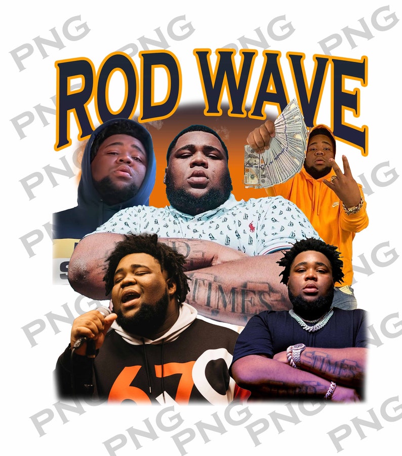 Rod Wave Wpng Png T-shirt Design Downloadable File. for Tshirt Printing ...