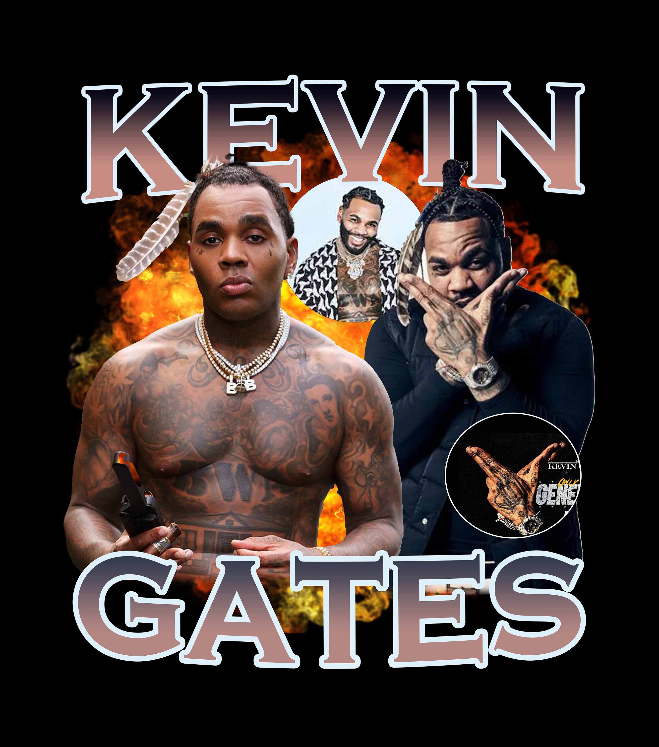 Kevin Gates Png, Vintage Kevin Gates 90s Png, Retro Kevin Gates Shirt ...