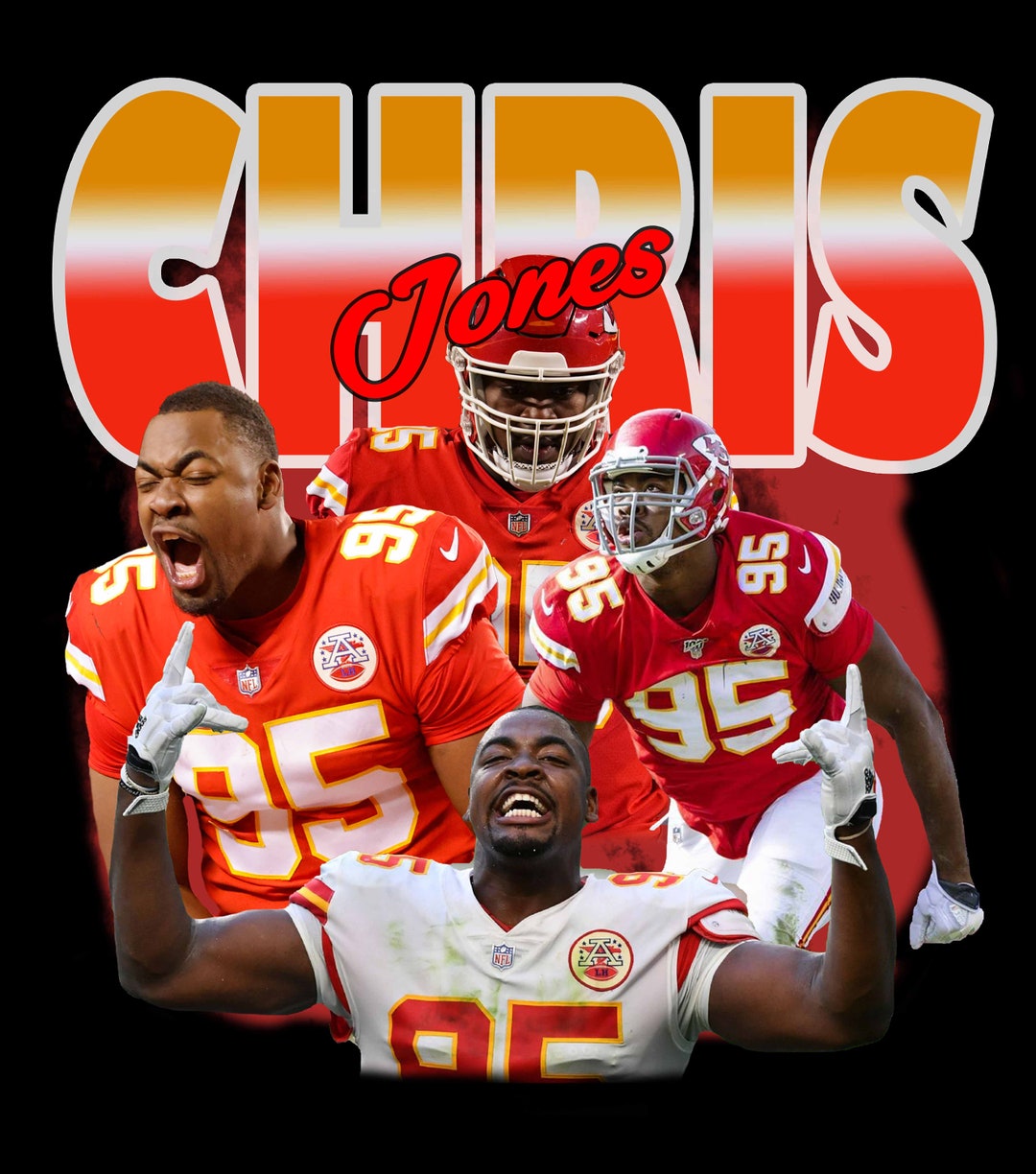 Chris Jones Png, Chris Jones T-shirt Desing, Kns City Football Png ...