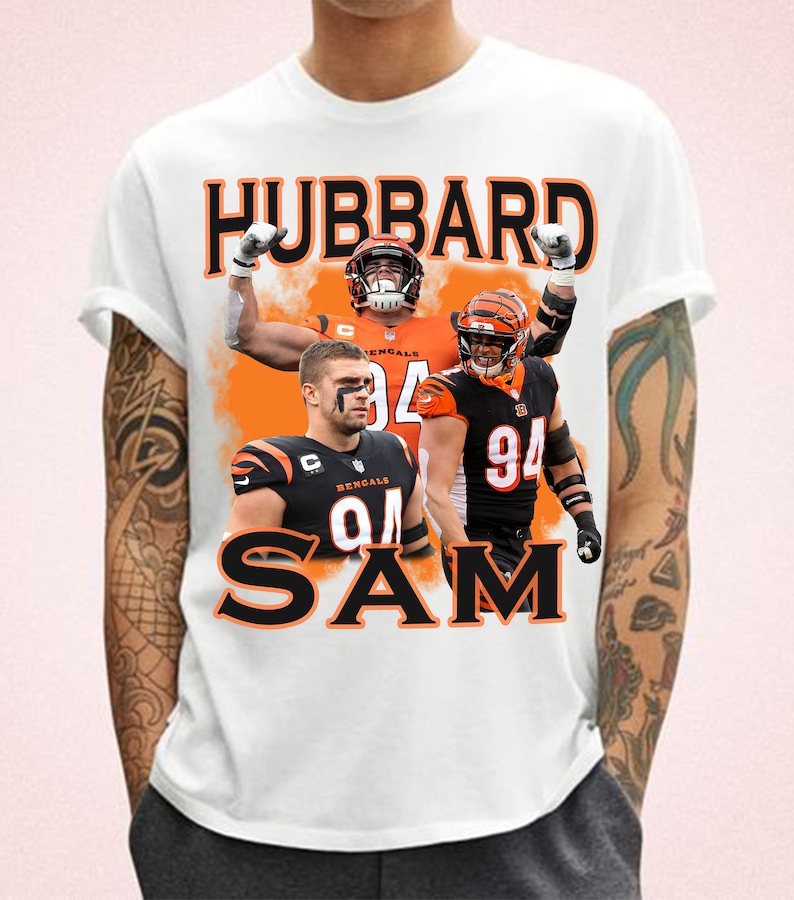 Sam Hubbard PNG Bengal PNG Printable Bootleg T-shirt Design Football ...