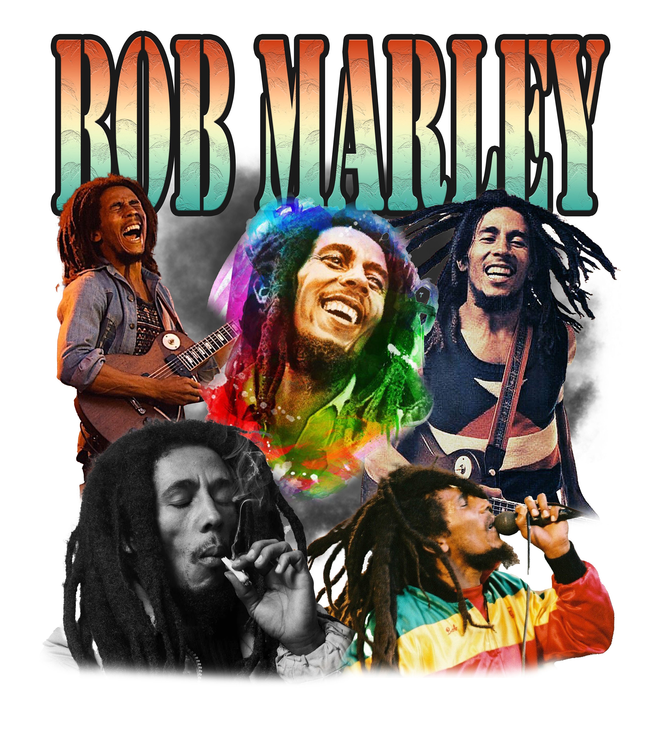 Bob Marley Png, T Shirt Design PNG ,bootleg Tee Design, Ready to Print ...