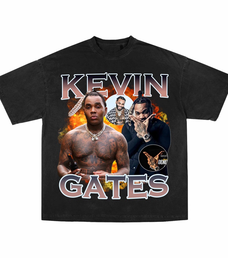 Kevin Gates Png, Vintage Kevin Gates 90s Png, Retro Kevin Gates Shirt ...