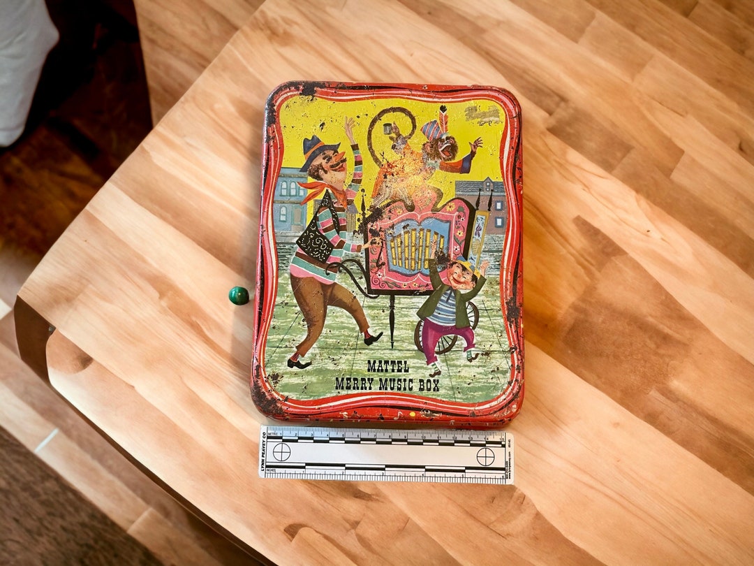Vintage 1962 Mattel Merry Music Box Monkey and Men With Organ Grinder ...