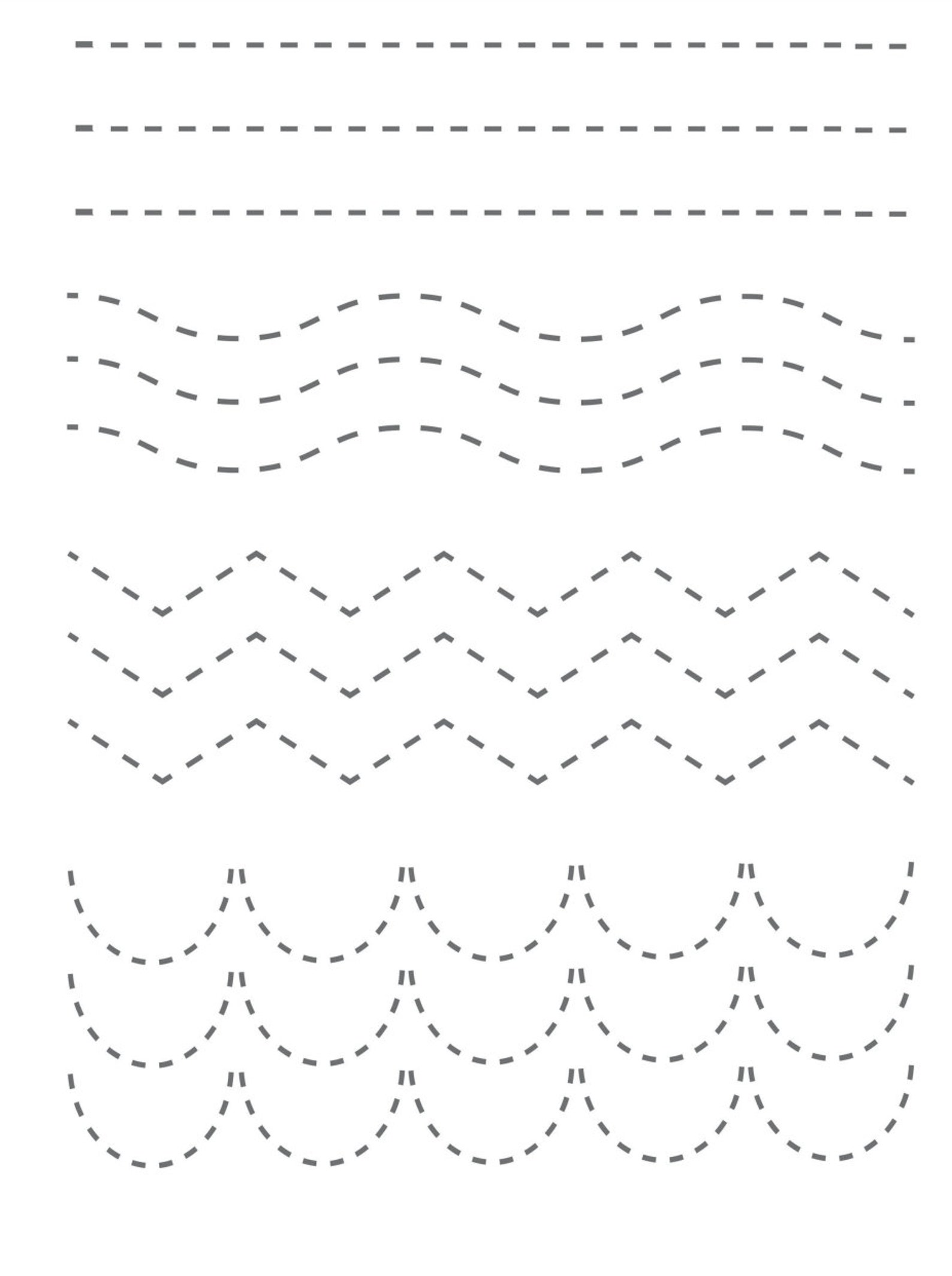 Line Tracing for Kids Activity Sheet Trace the Line - Etsy