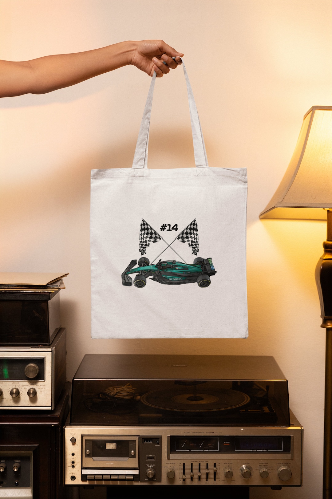 Formula One Tote Bag- Aston Martin Flags - F1 Merch - Fernando Alonso ...