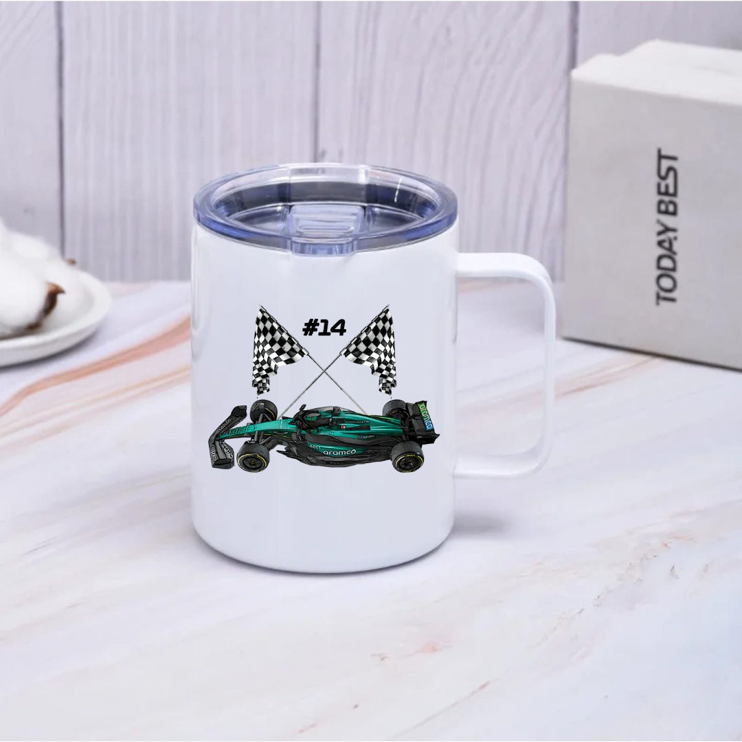 Formula 1 Aston Martin F1 Coffee Mug With Lid - Fernando Alonso ...