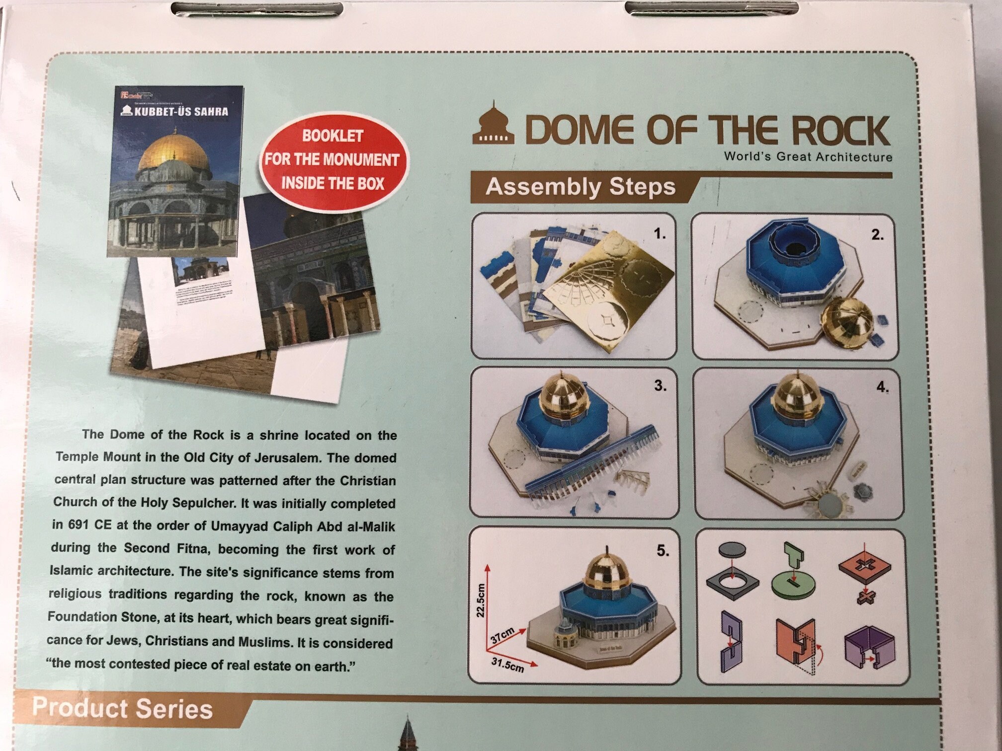 3D Puzzle Dome of the Rock Cubicfun Jerusalem Temple Mount Islam - Etsy