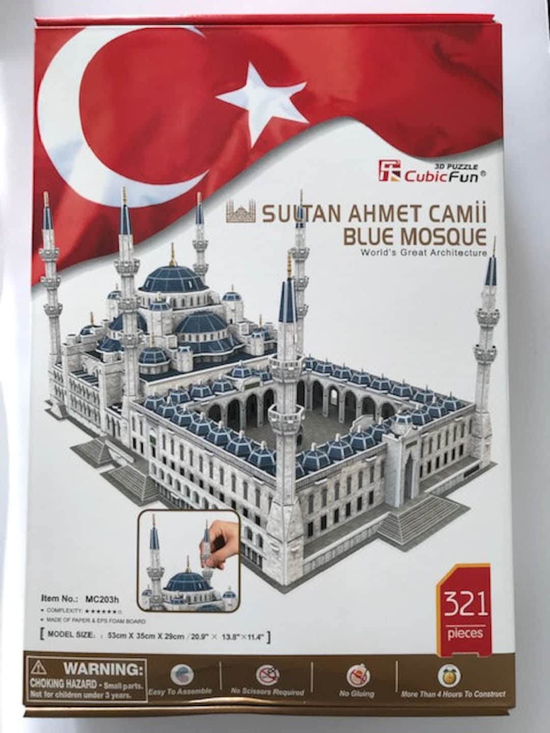 3D Puzzle Sultan Ahmet Mosque - Blue Mosque Istanbul Cubic Fun - Etsy