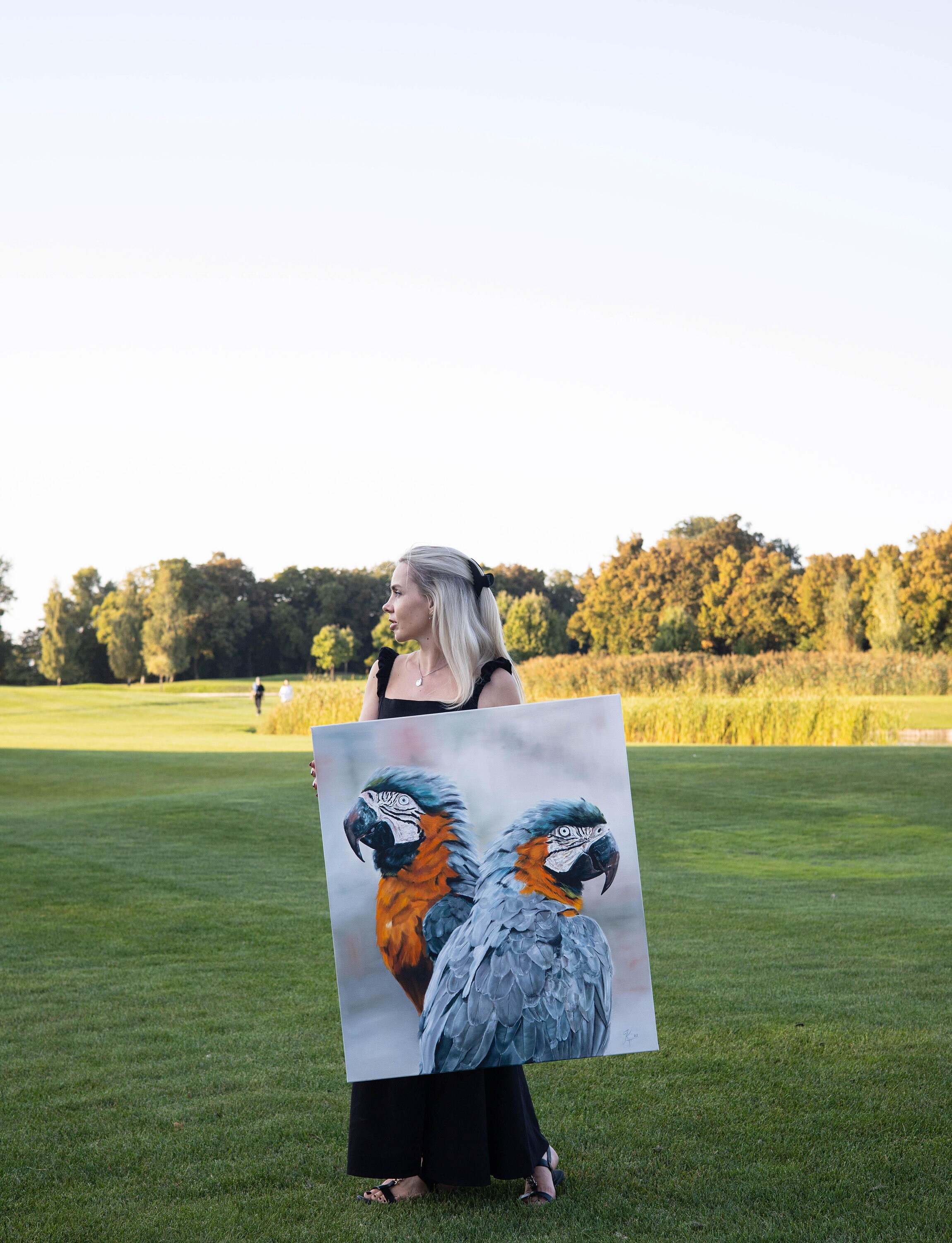 Parrots Colorful Oil Painting Macaw Painting, Tropical Bird Art ...