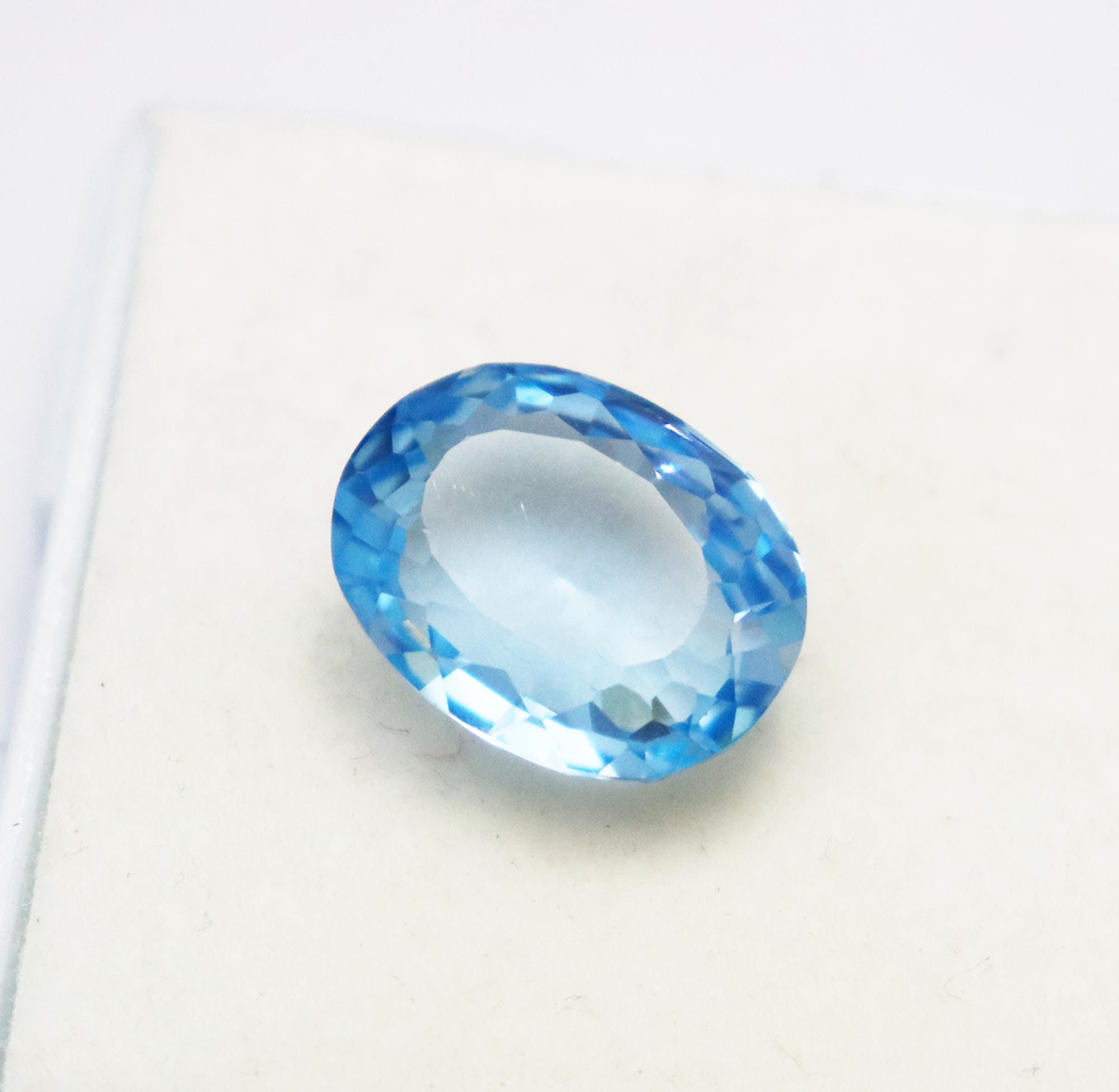 Natural Light Blue Aquamarine Oval Cut 14.10ct Blue Aquamarine Genuine ...