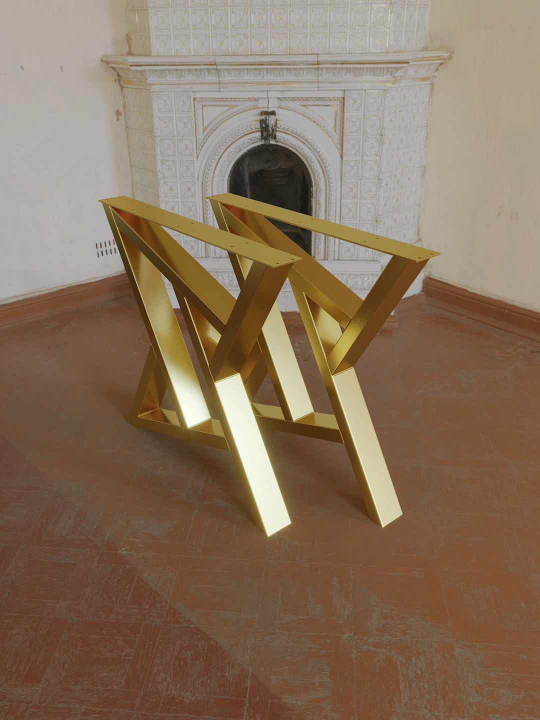 Metal Legs DIY Steel Legs for Dining Table or Desk set of 2, Industrial ...