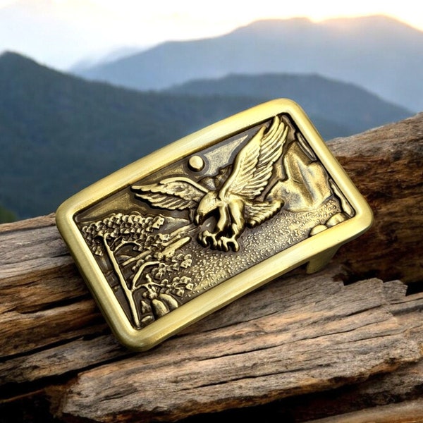 Western Eagle Belt Buckle - Etsy