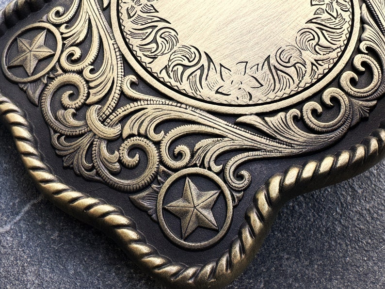 Personalized Mens Belt Buckle Custom Western Buckle Monogram Belt ...