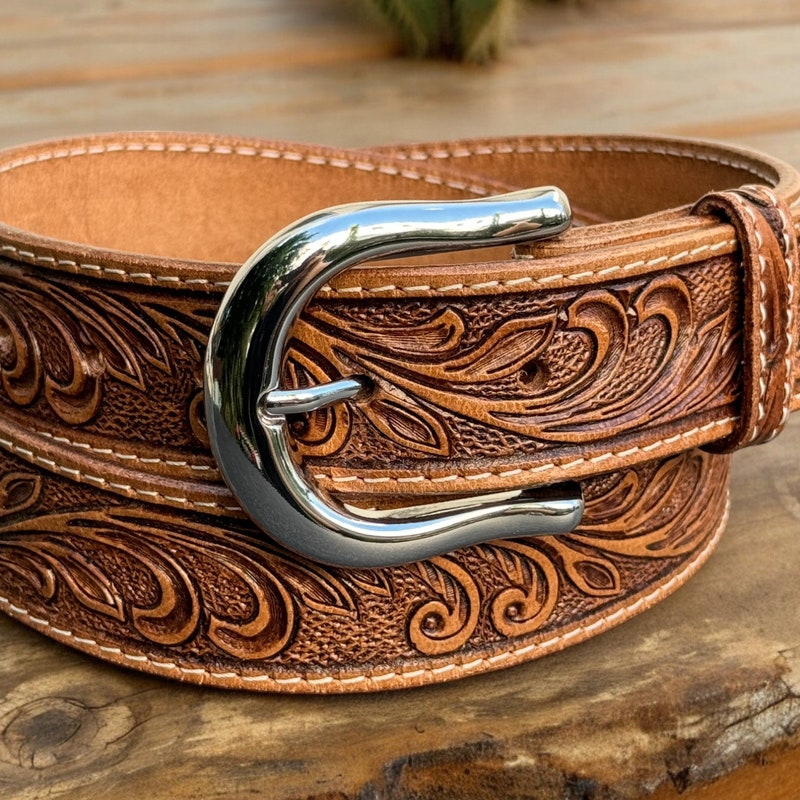 Hand Tooled 1 Belt Strap - Etsy