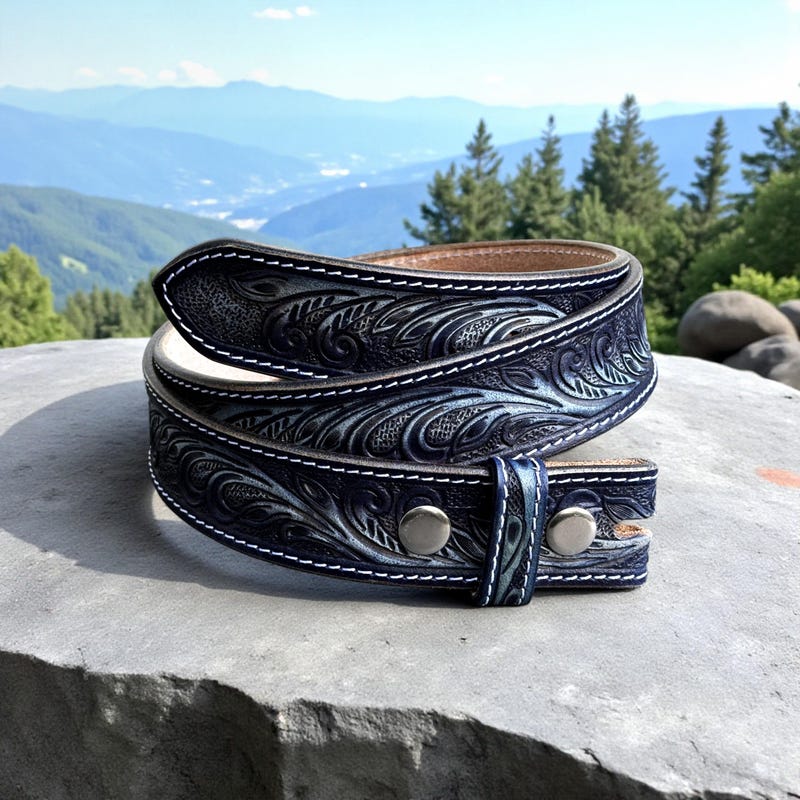 Belt Floral Embossed - Etsy UK