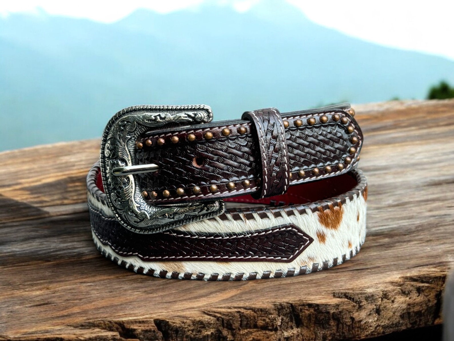 COWHIDE Leather Belt 100% Genuine Full Grain Cowhide Belts for Men and ...