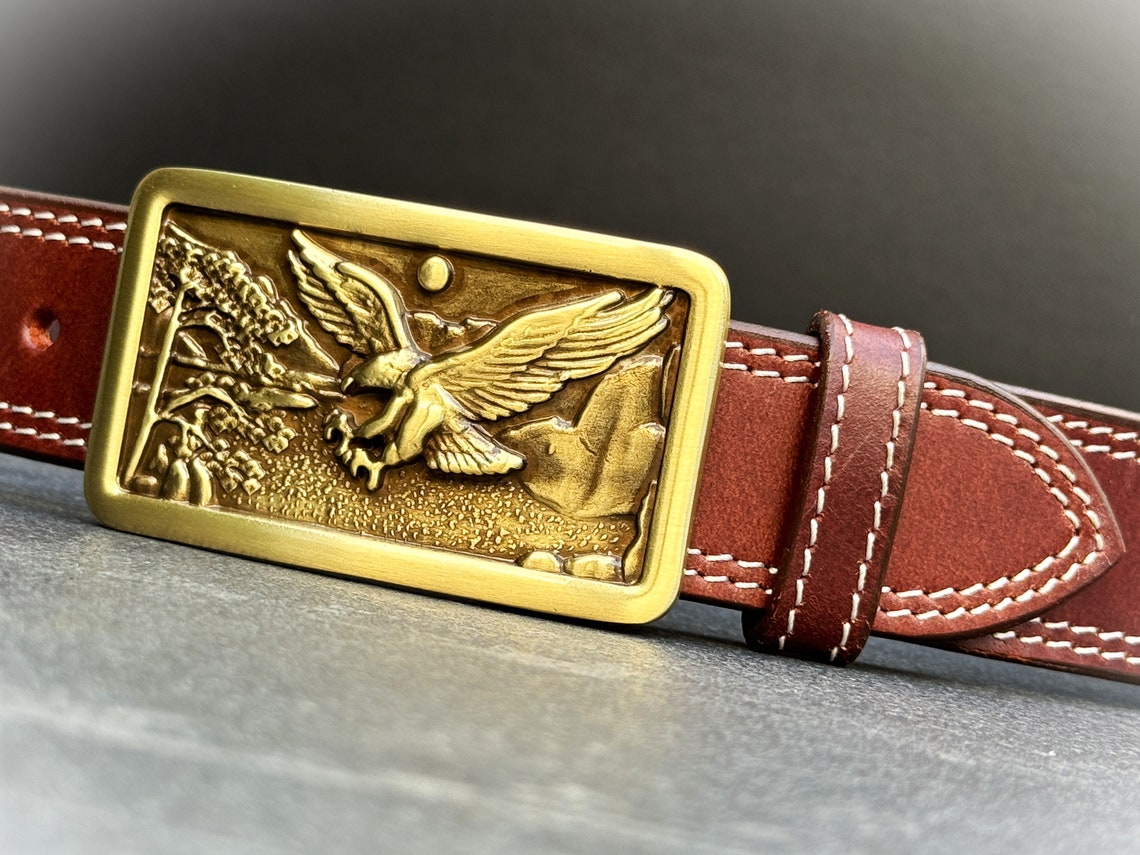 Eagle Western Belt Buckle for Men's Women's, Personalized Solid Brass ...
