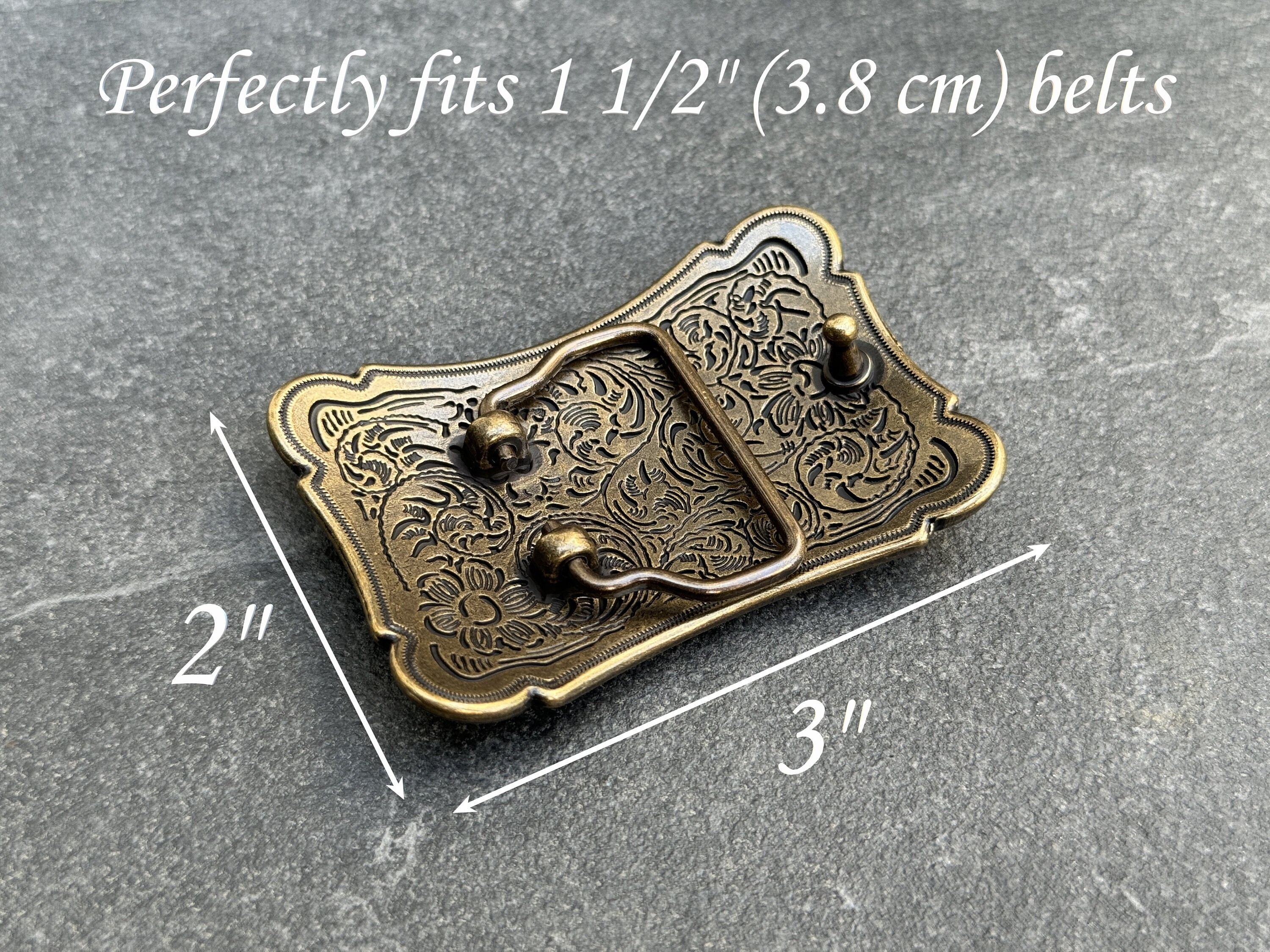Western Floral Belt Buckle Men's and Women's Cowboy Cowgirl Buckles ...