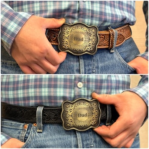 Custom Western Belt Buckle Personalized Mens Buckle Monogram Belt ...