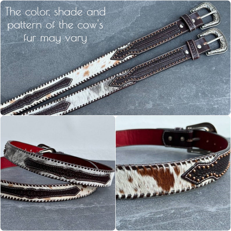 COWHIDE Leather Belt 100% Genuine Full Grain Cowhide Belts for Men and ...